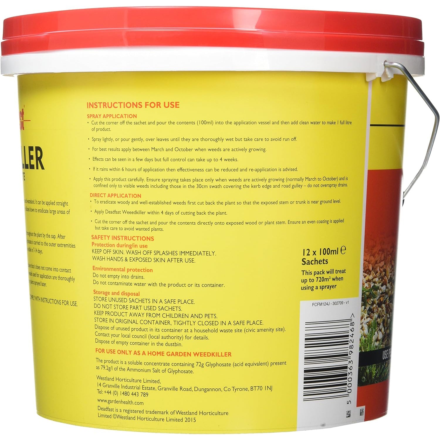 Deadfast Weedkiller Concentrate 12x 100ml Tub | From Aquacadabra